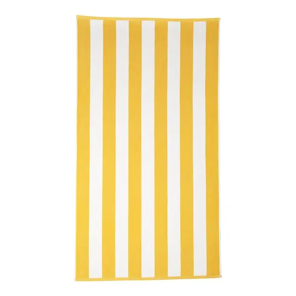 KASSATEX Cabana Stripe Beach Towel - Yellow