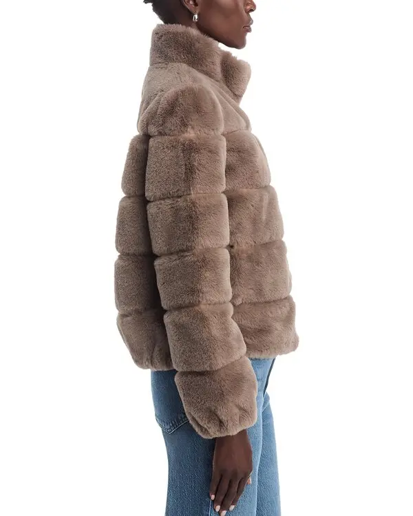 Love Token Faux Fur Zip Jacket
