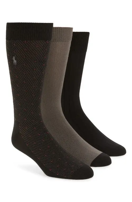 Ralph Lauren Assorted 3-pack Dress Socks - Black