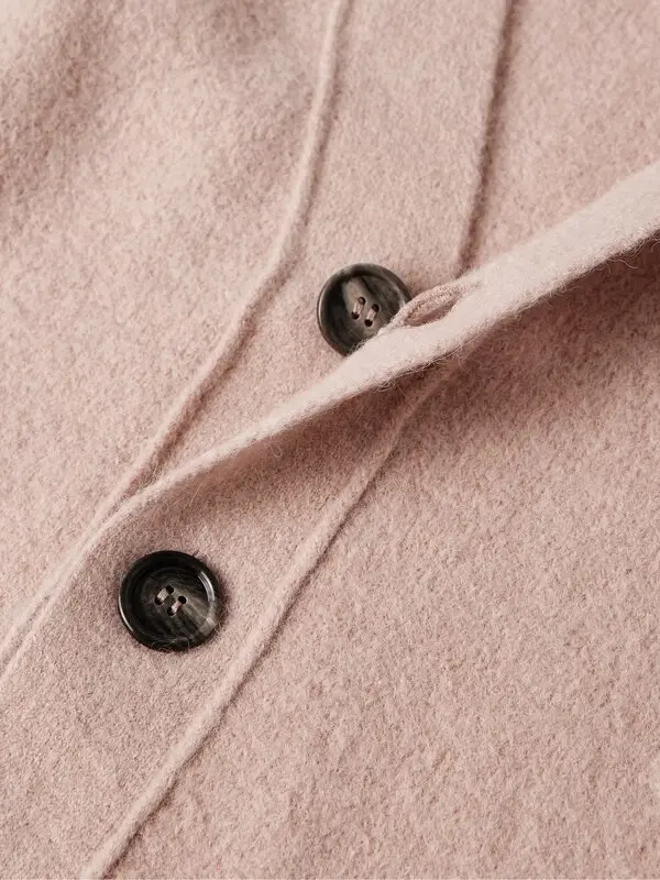 AMI Paris Logo-intarsia Alpaca-blend Cardigan
