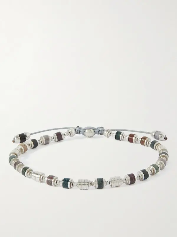 MAOR Saguaro Agate And Sterling Silver Beaded Bracelet - White