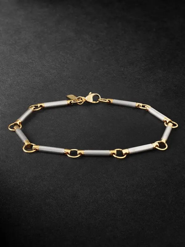 FOUNDRAE Element 18-karat Gold Chain Bracelet - Silver