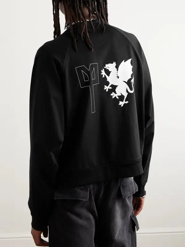 LIBERAL YOUTH MINISTRY Printed Cotton-jersey Turtleneck Sweatshirt