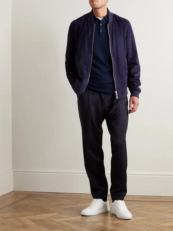 Mr P. Merino Wool Polo Shirt - Blue