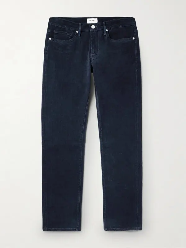 FRAME L'homme Slim-fit Stretch Trousers - Blue