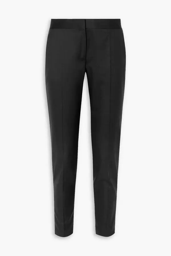 Stella McCartney Vivian Wool-twill Tapered Pants - Black