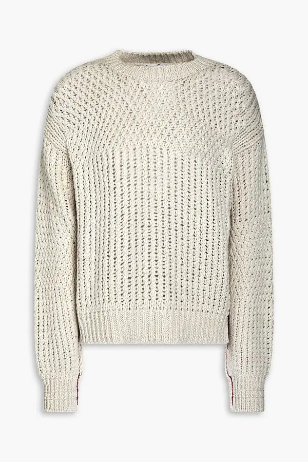Acne Studios Crocheted Cotton Sweater - Ecru