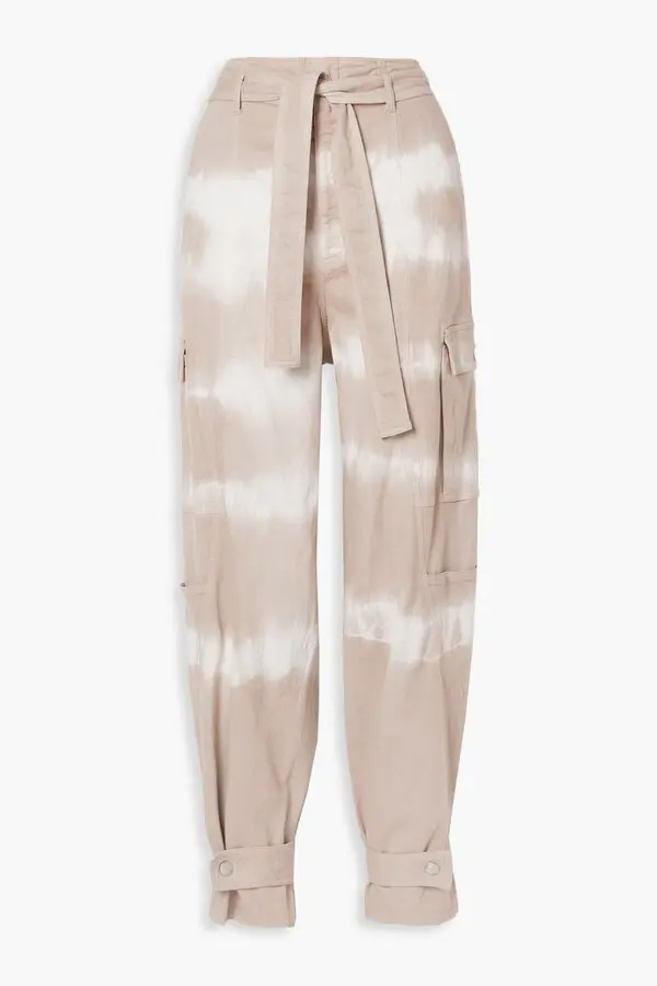 Stella McCartney Belted Tie-dyed Tapered Jeans