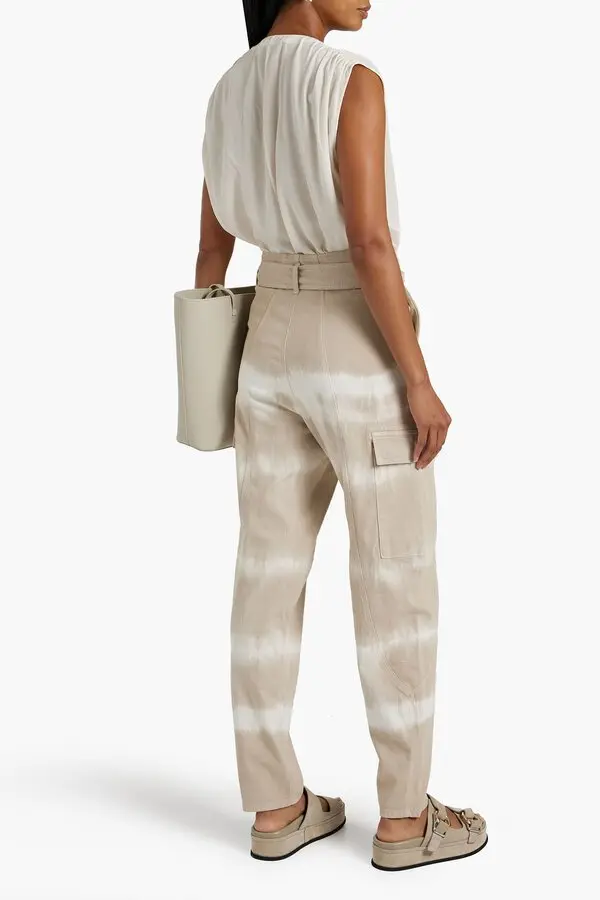 Stella McCartney Belted Tie-dyed Tapered Jeans