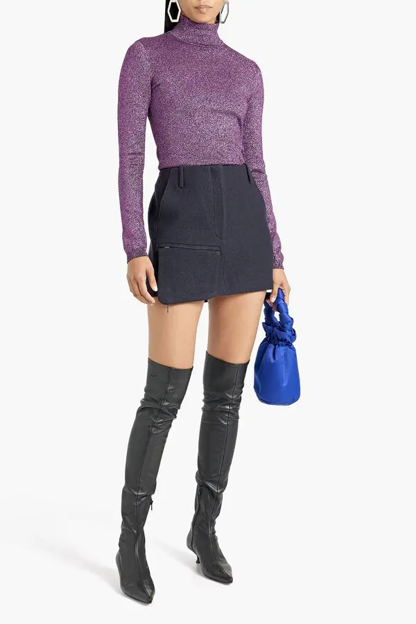 Tibi Wool-blend Mini Skirt