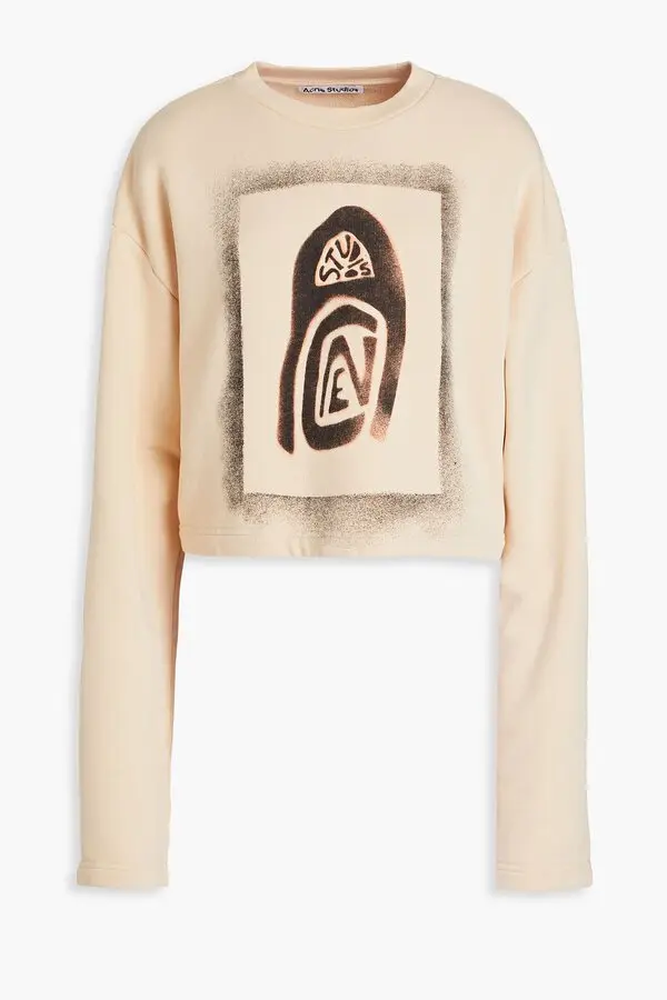 Acne Studios Fabini Cropped Printed Sweatshirt