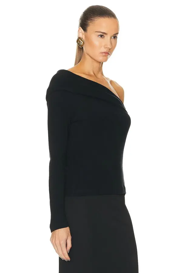 Enza Costa Cashmere One Shoulder Top