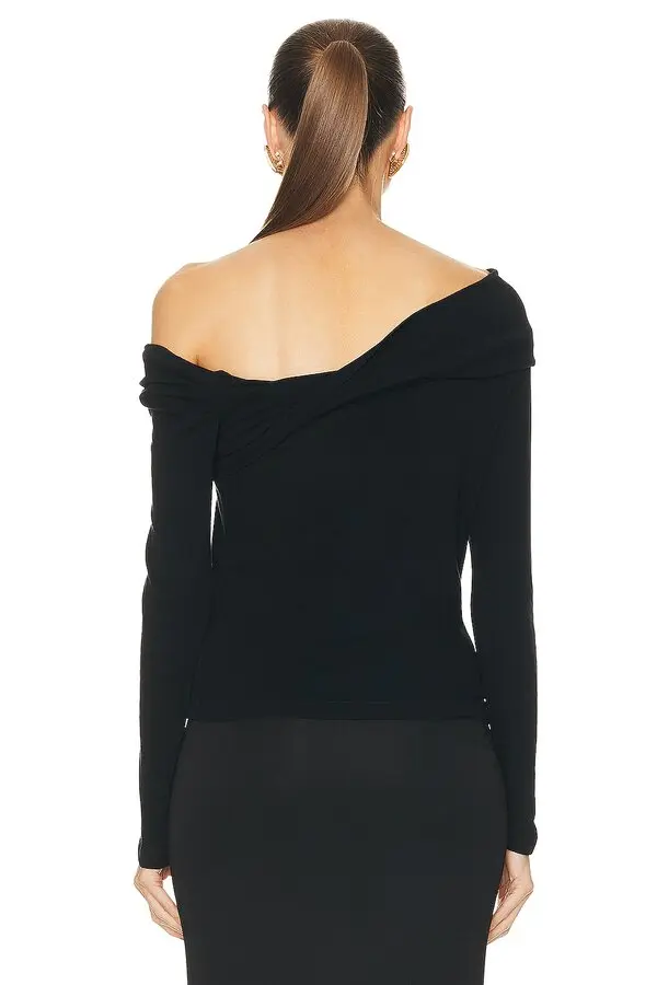 Enza Costa Cashmere One Shoulder Top