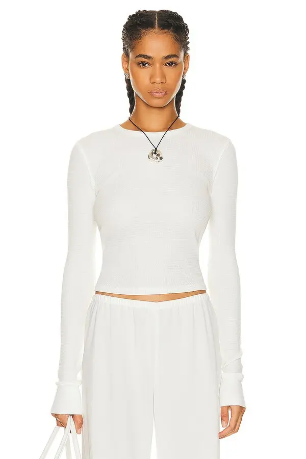 Eterne Long Sleeve Thermal Top - Ivory