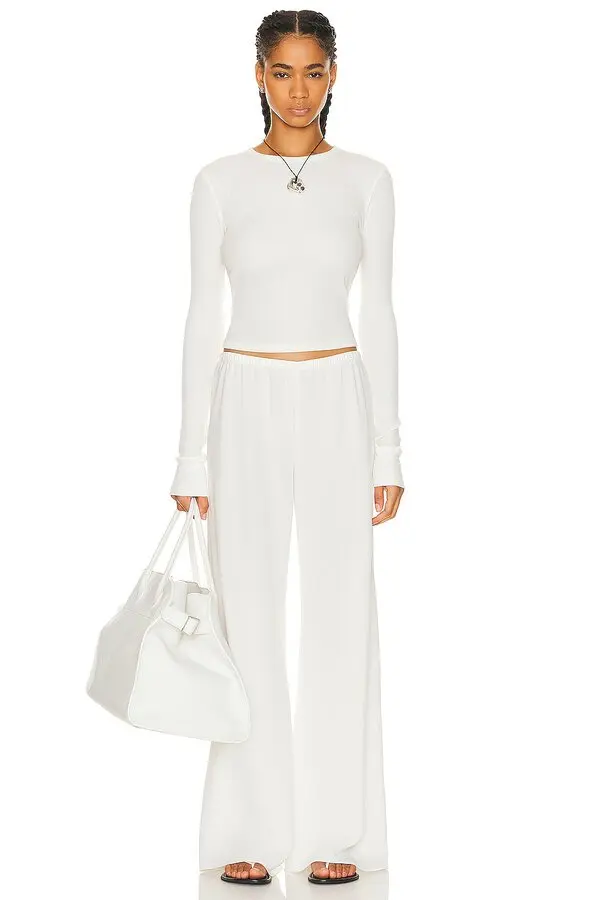 Eterne Long Sleeve Thermal Top - Ivory