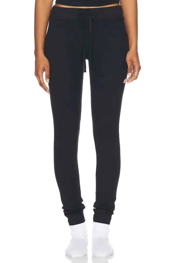 Eterne Thermal Drawstring Pant - Black