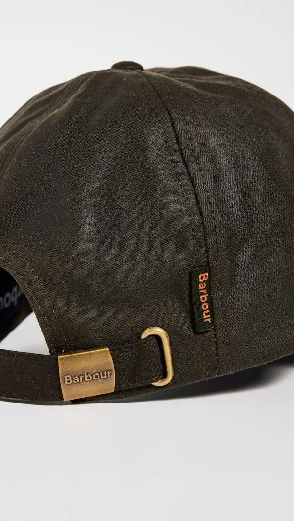 Barbour Wax Sports Cap - Olive