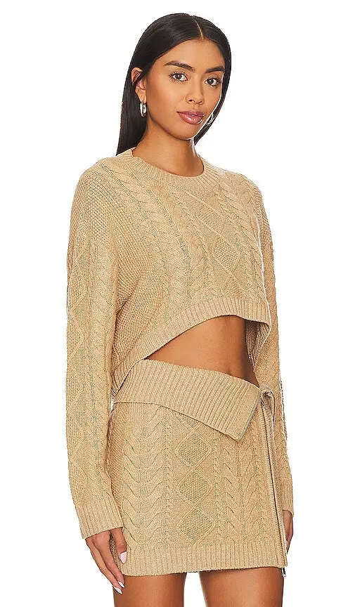 CAMILA COELHO Carmen Cropped Cable Crew