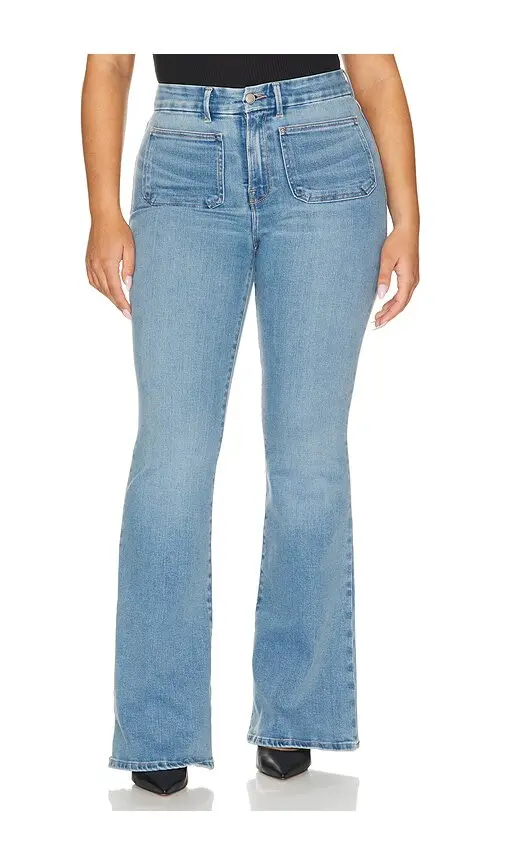Good American Good Legs Flare Jeans - Indigo656