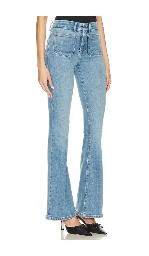 Good American Good Legs Flare Jeans - Indigo656
