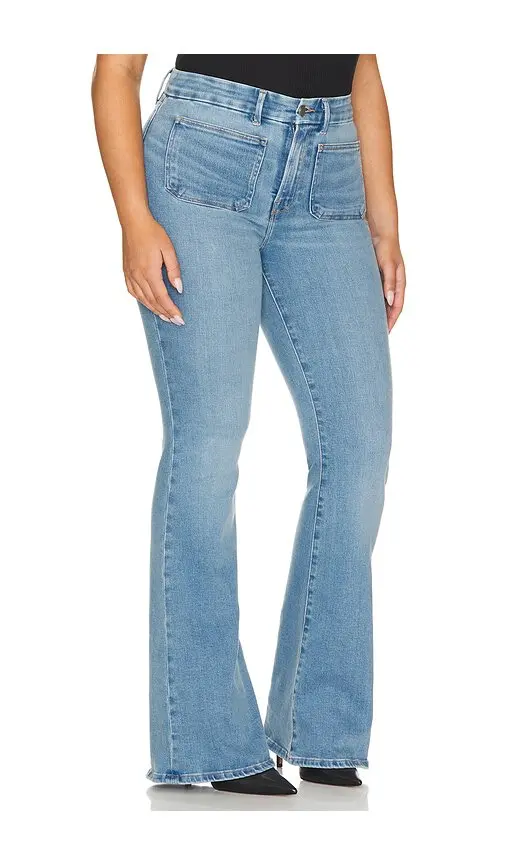 Good American Good Legs Flare Jeans - Indigo656