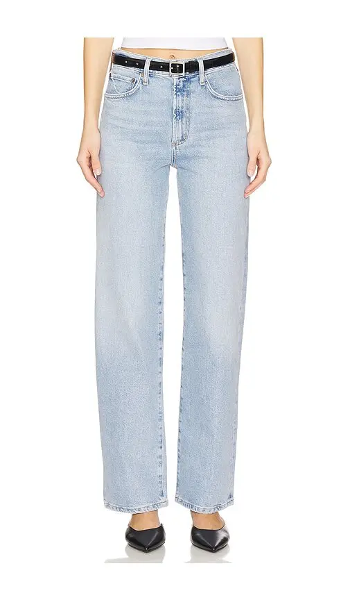 AGOLDE Harper Mid Rise Straight Jeans - Beam