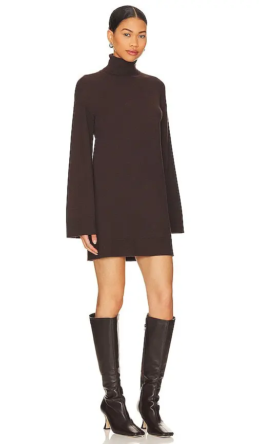 Lpa Knit Turtleneck Sweater Dress - Brown