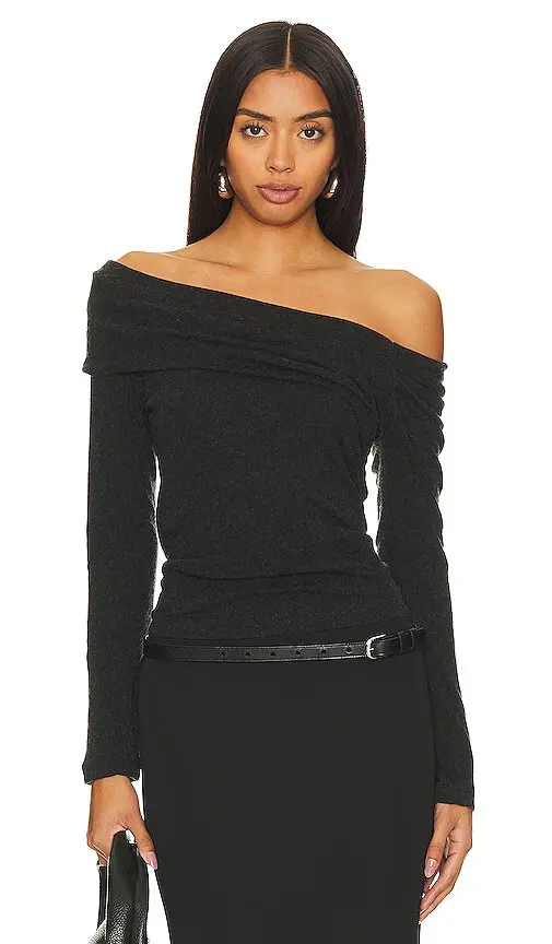 Enza Costa Cashmere One-shoulder Top