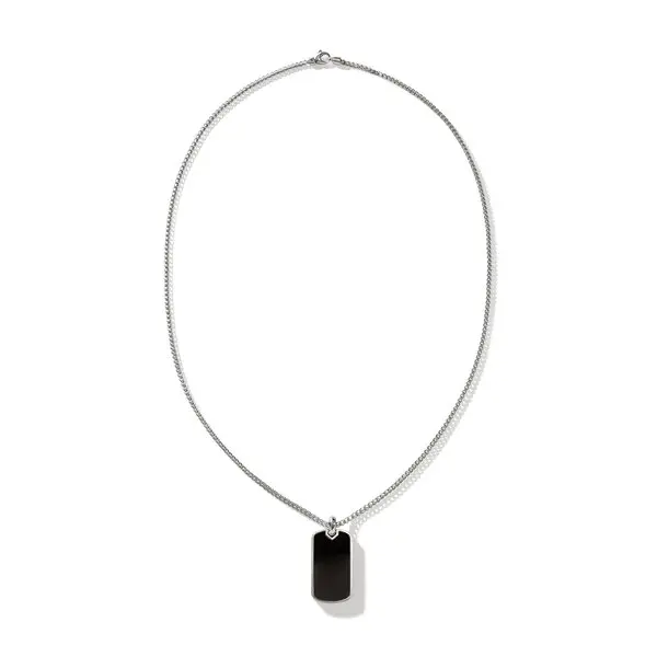 John Hardy And Onyx Pendant Necklace - Sterling Silver
