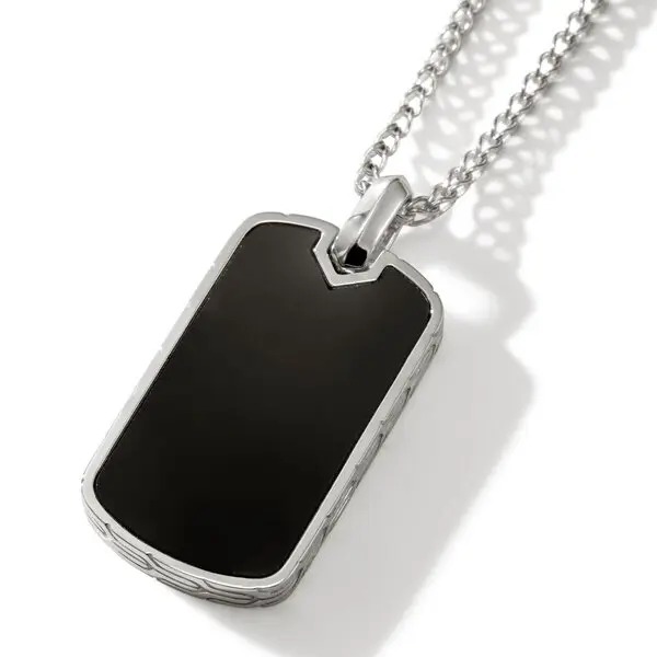 John Hardy And Onyx Pendant Necklace