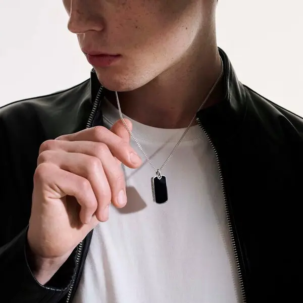 John Hardy And Onyx Pendant Necklace