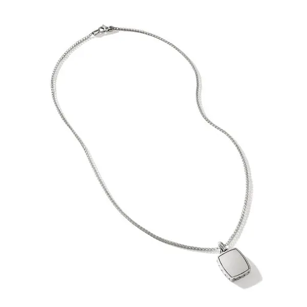 John Hardy Black Onyx Tag Pendant Necklace