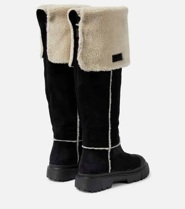 Hogan H619 Suede Knee-high Boots