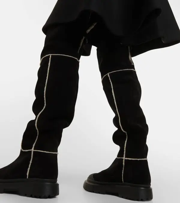 Hogan H619 Suede Knee-high Boots