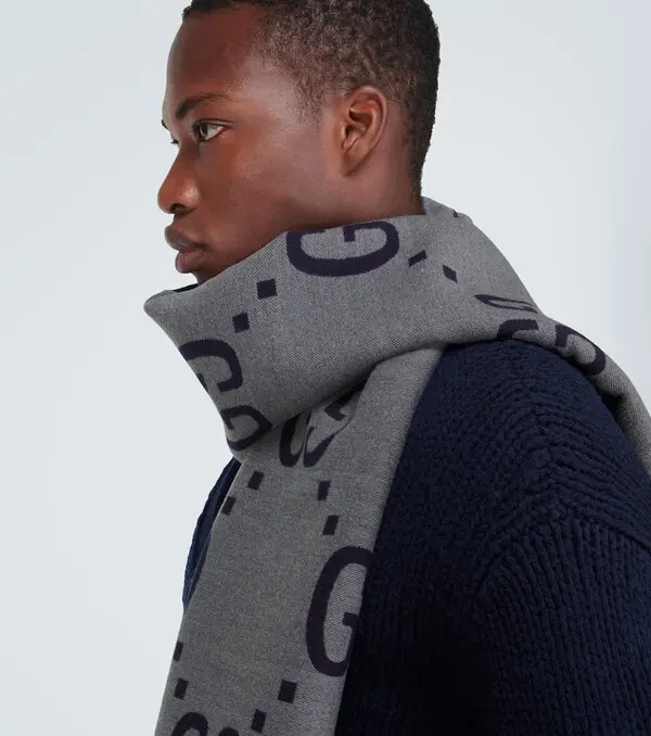 Gucci Gg Jacquard Wool-silk Scarf