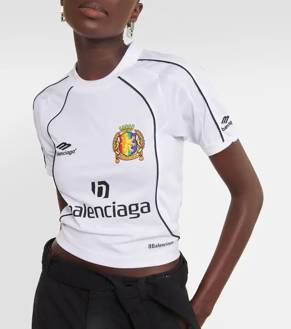 Balenciaga Soccer Jersey T-Shirt - White | Editorialist