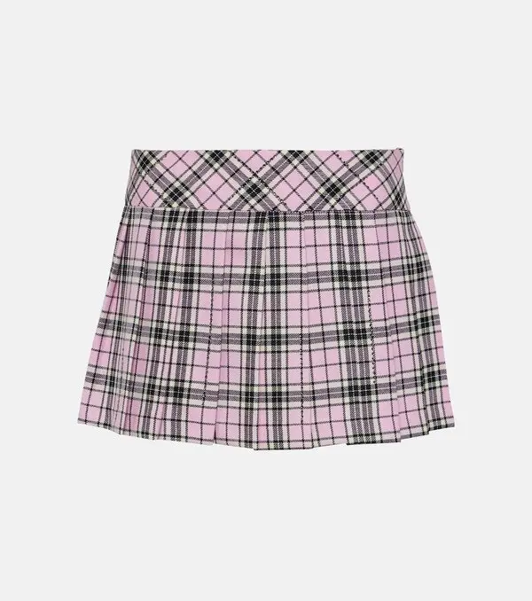 Giuseppe Di Morabito Checked Wool Miniskirt