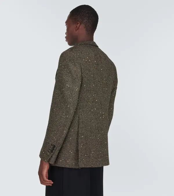 WINNIE N.Y.C Herringbone Wool-blend Jacket
