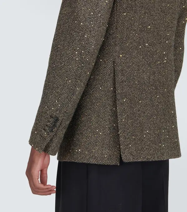 WINNIE N.Y.C Herringbone Wool-blend Jacket