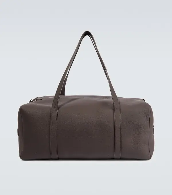 THE ROW Gio Leather Duffle Bag - Brown