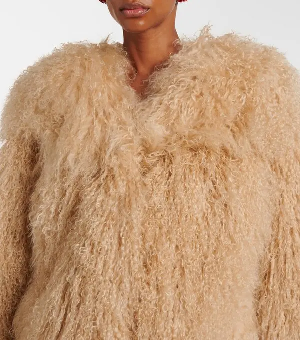 Magda Butrym Shearling Hooded Jacket