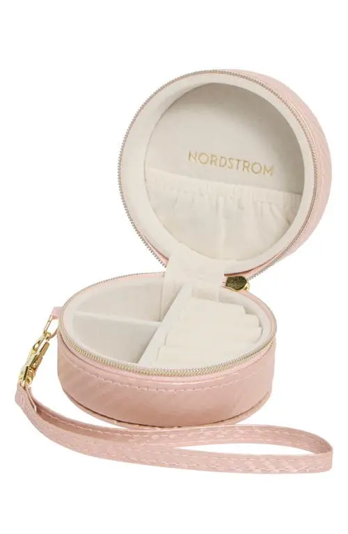 Nordstrom Mini Round Jewelry Box - Blush Geo