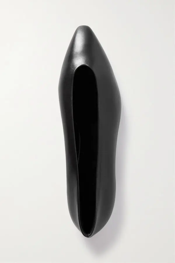 Loro Piana Rebecca Leather Flats - Black