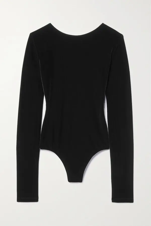 AGOLDE Corrin Stretch-velvet Bodysuit
