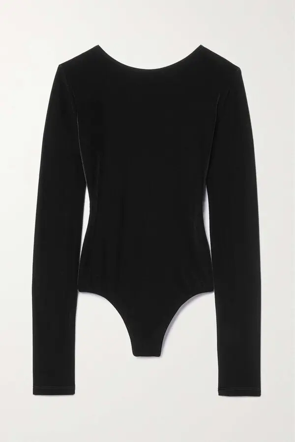 AGOLDE Corrin Stretch-velvet Bodysuit