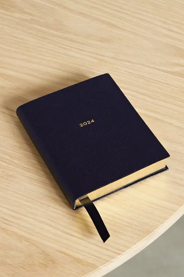 Smythson Panama 2024 Textured-leather Fashion Diary