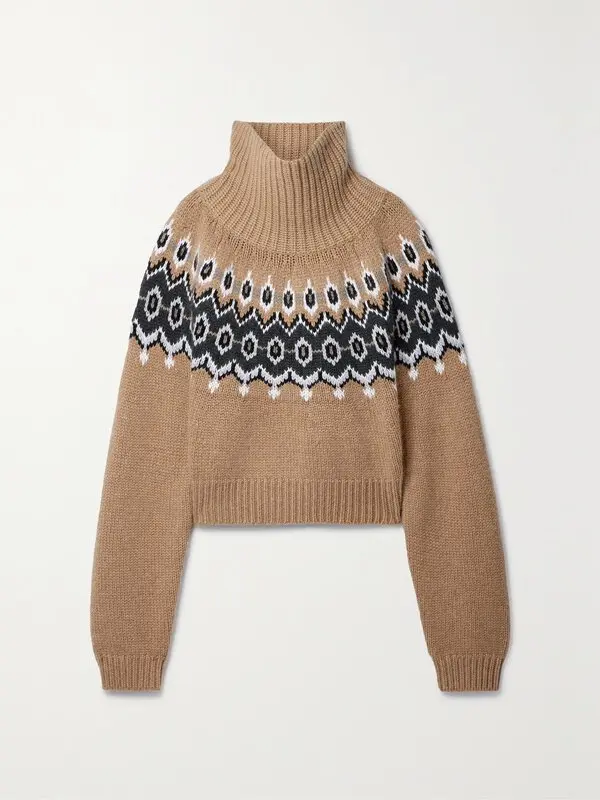 Khaite Amaris Fair Isle Turtleneck Sweater