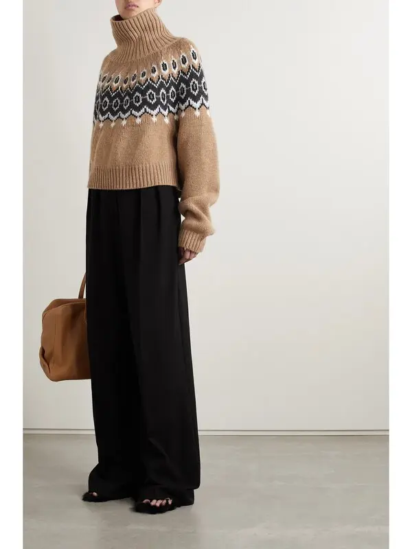 Khaite Amaris Fair Isle Turtleneck Sweater
