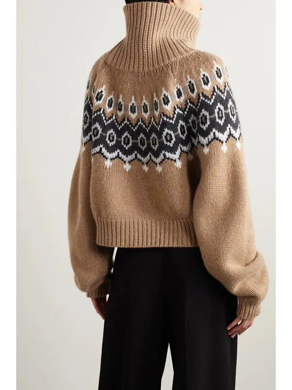 Khaite Amaris Fair Isle Turtleneck Sweater