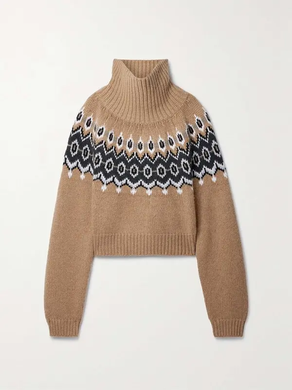 Khaite Amaris Fair Isle Turtleneck Sweater
